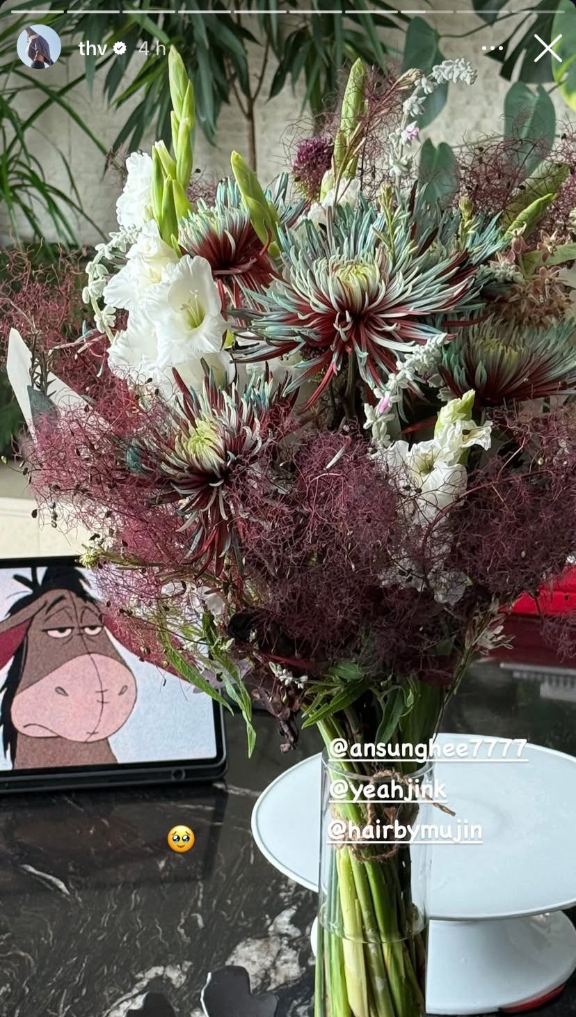 BTS Community Post - [INSTAGRAM stories] Taehyung 💜🐻 🥹 @/ansunghee7777 ...