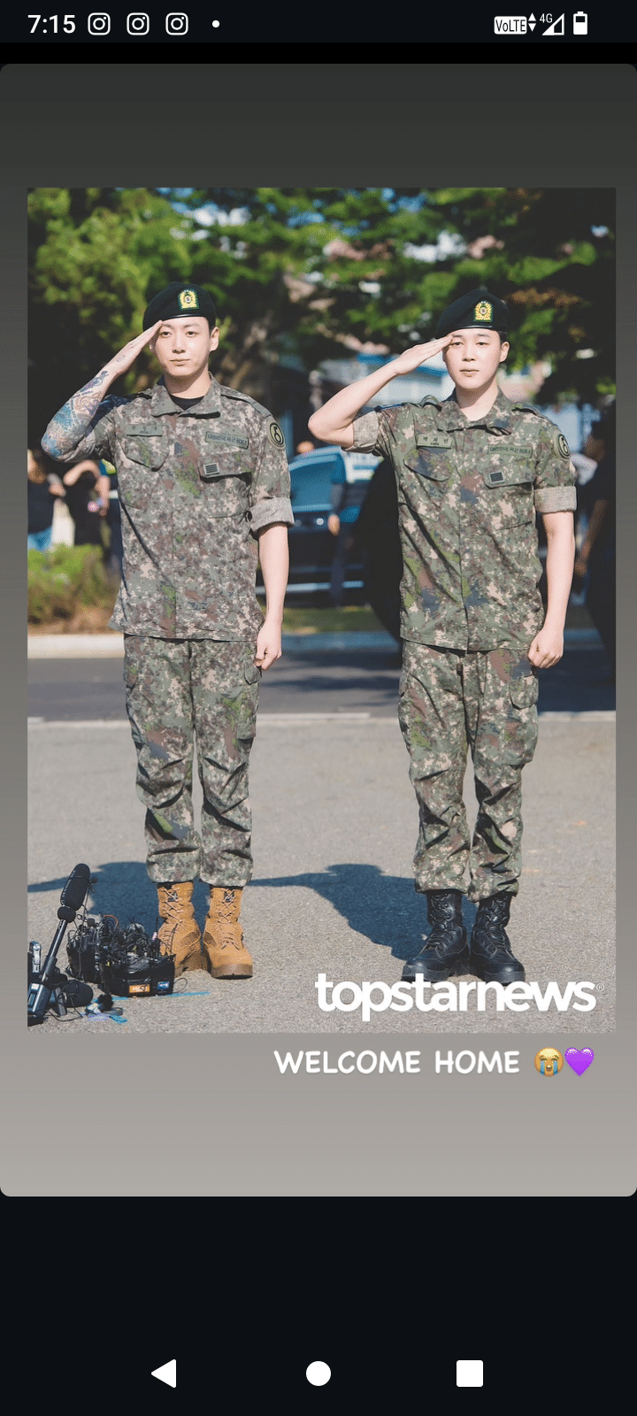 BTS Community Post - Welcome home jimin and Jungkook 🥹💜 we are so happy and proud of you we love ...