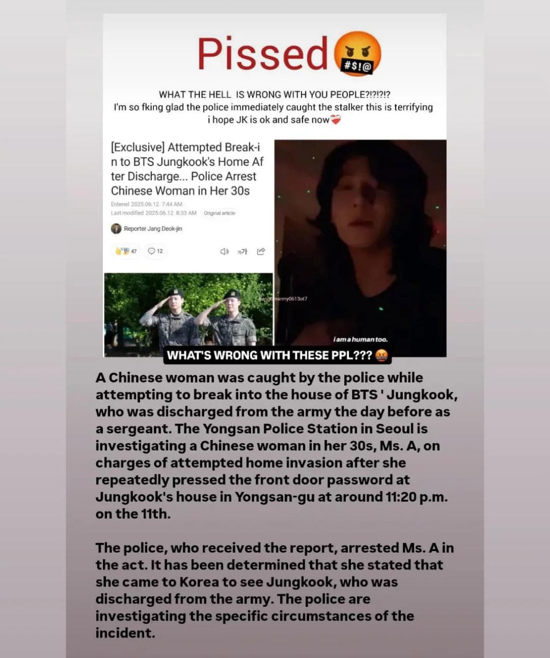 BTS Community Post - I'm truly shocked while hearing the News. I don't know what to say about ...