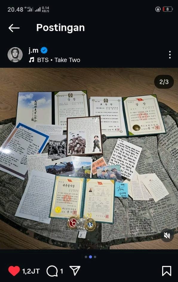 BTS Community Post - I'm really happy now, lots of notifications are ...