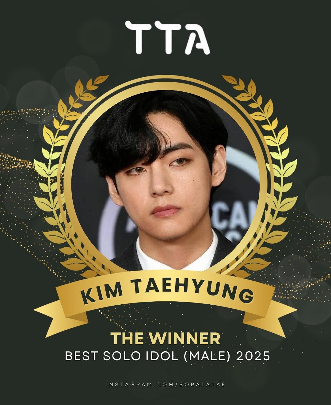 BTS Community Post - 🏆 Congratulations to Kim Taehyung on being awarded Best Solo Idol (Male) at ...