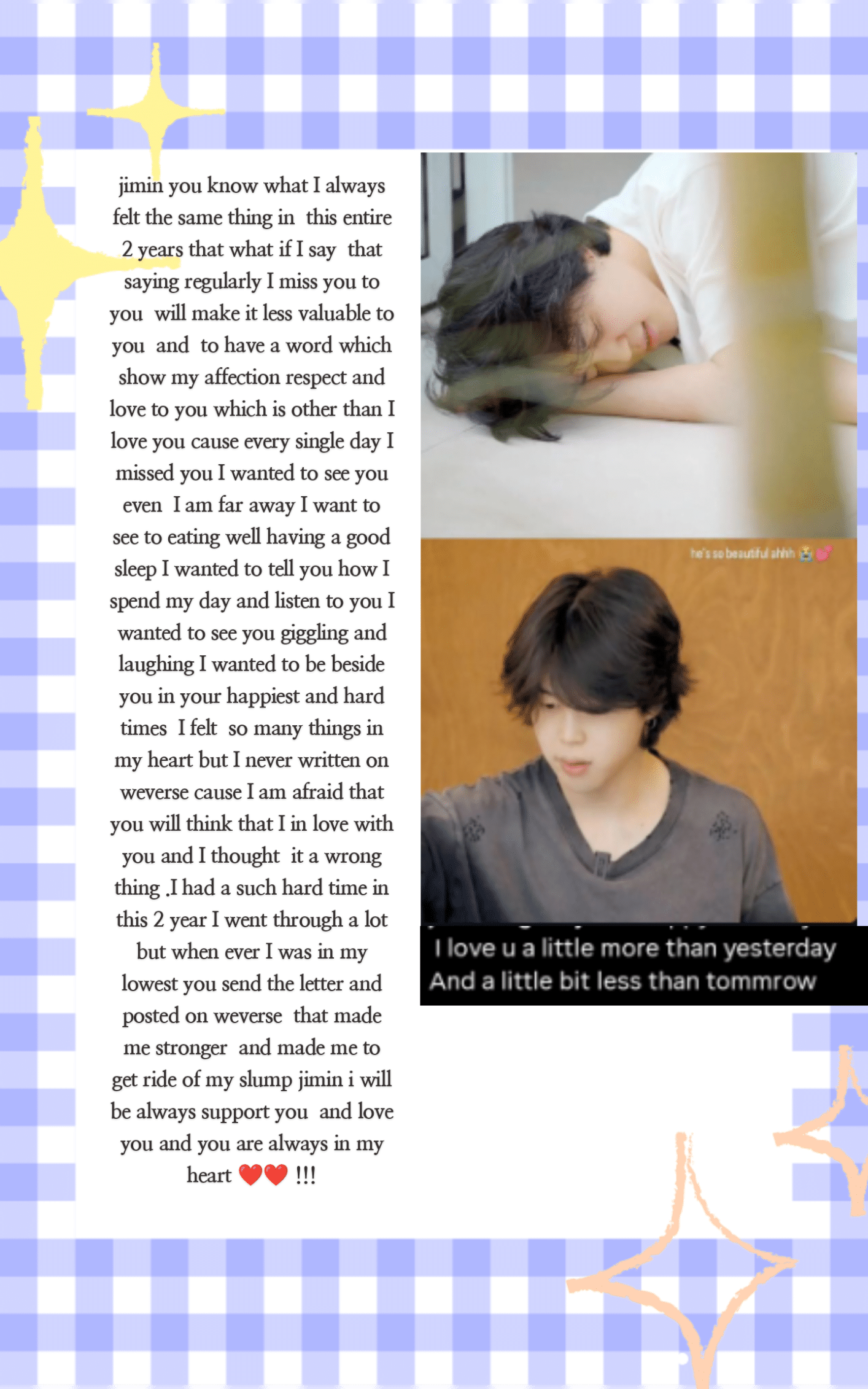 BTS Weverse Fan Letter