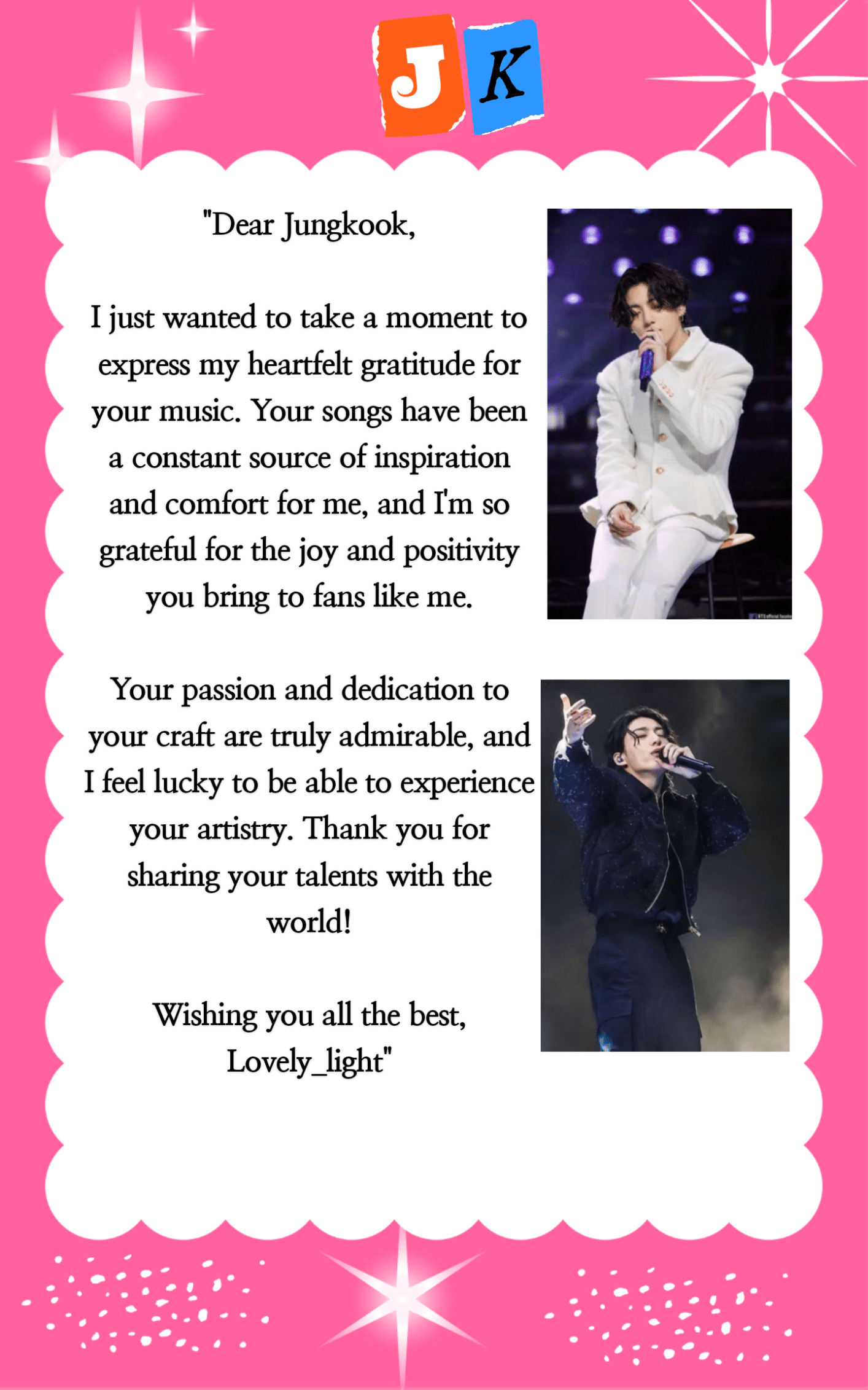 BTS Weverse Fan Letter
