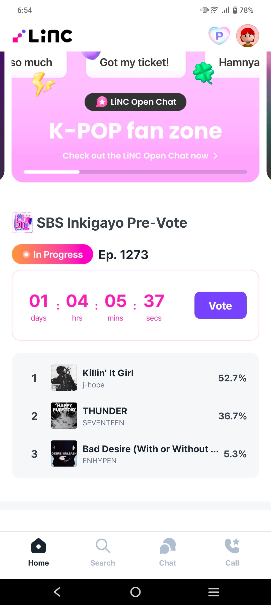 BTS Community Post - VOTE FOR THEM ON APPS LIKE: 📌Linc 📌Mubeat 📌Idol Champ