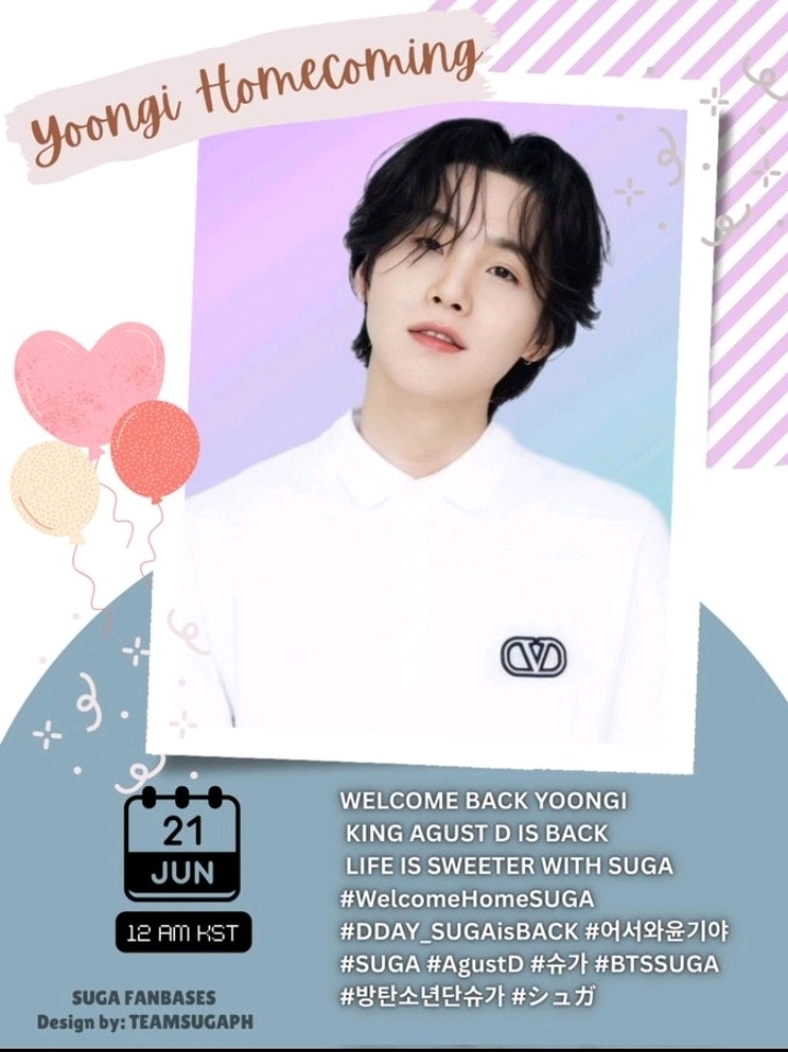 BTS Community Post - WELCOME BACK YOONGI KING AGUST D IS BACK LIFE IS ...
