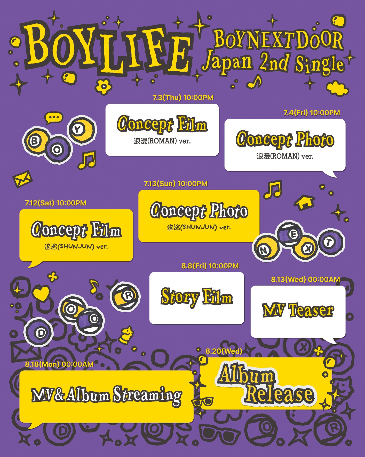 Weverse BOYNEXTDOOR Image - BOYNEXTDOOR JP 2nd Single 『BOYLIFE』 Scheduler