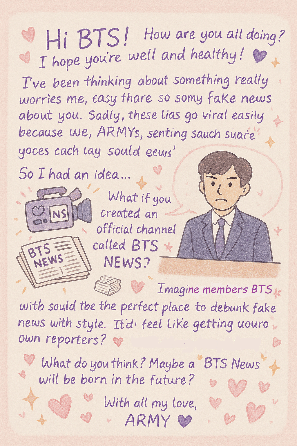 BTS Community Post - Hi BTS! How are you all doing? I hope you're well ...