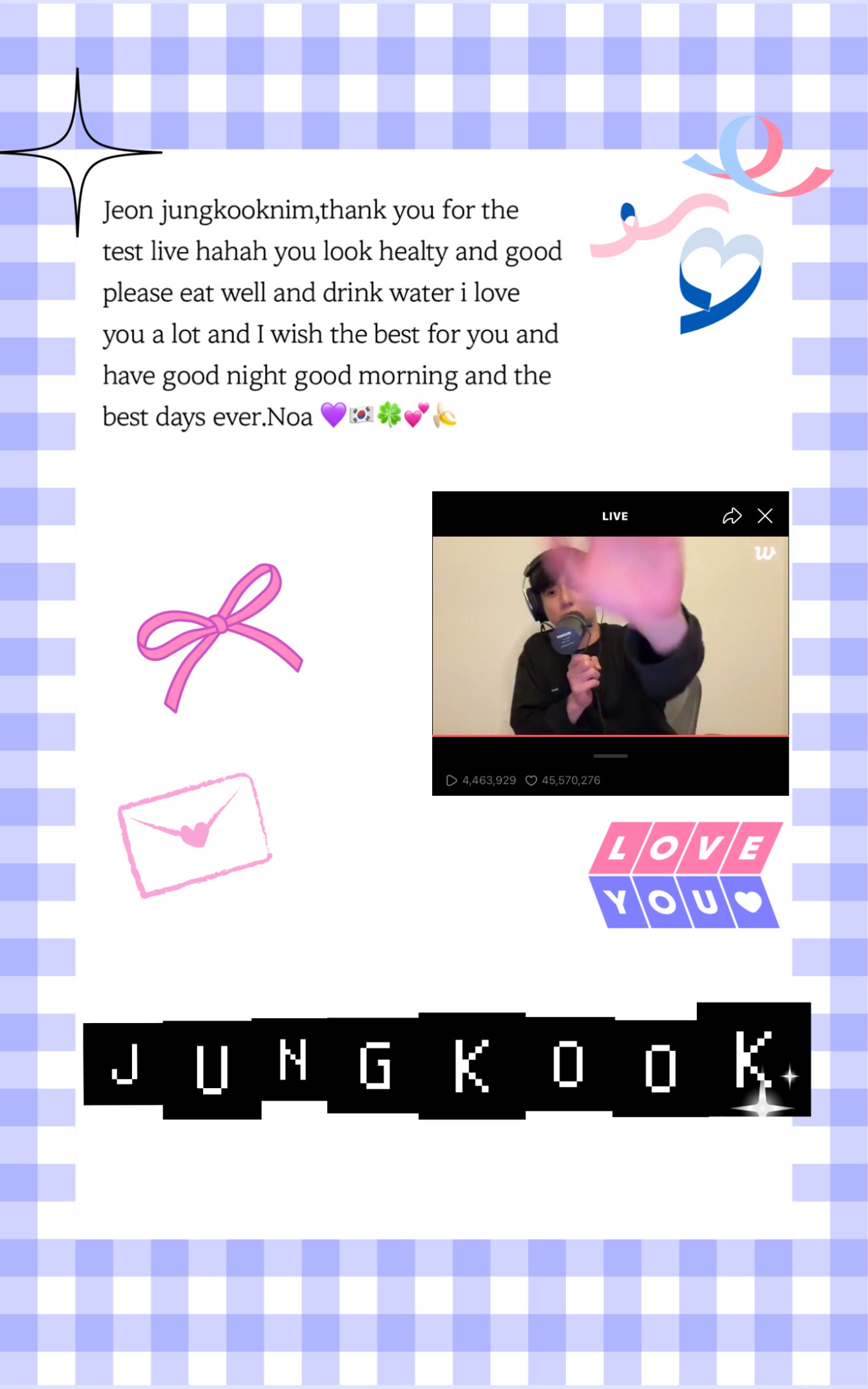 BTS Weverse Fan Letter
