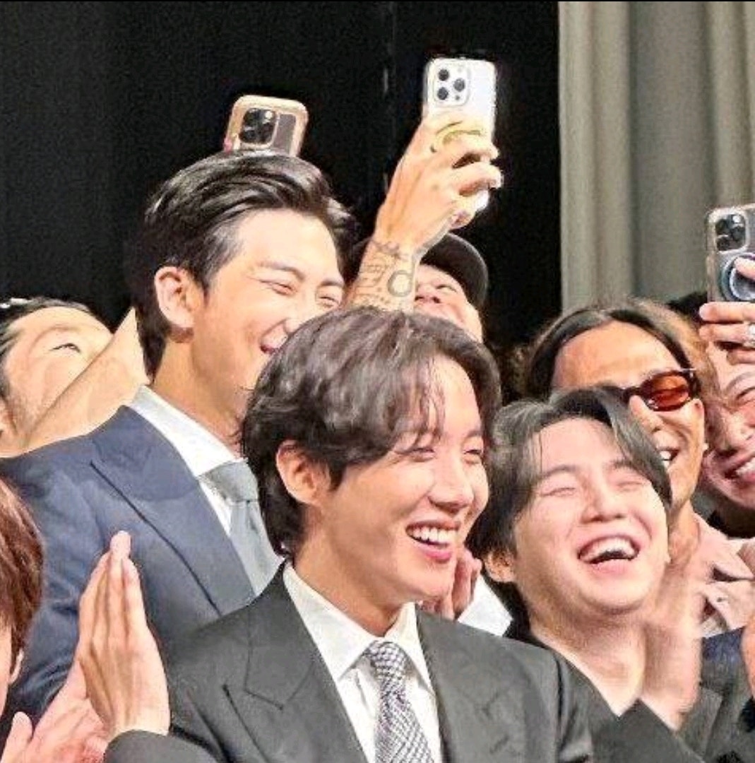 BTS Community Post - All of them are looking glamorous ️ Looks so happy ...