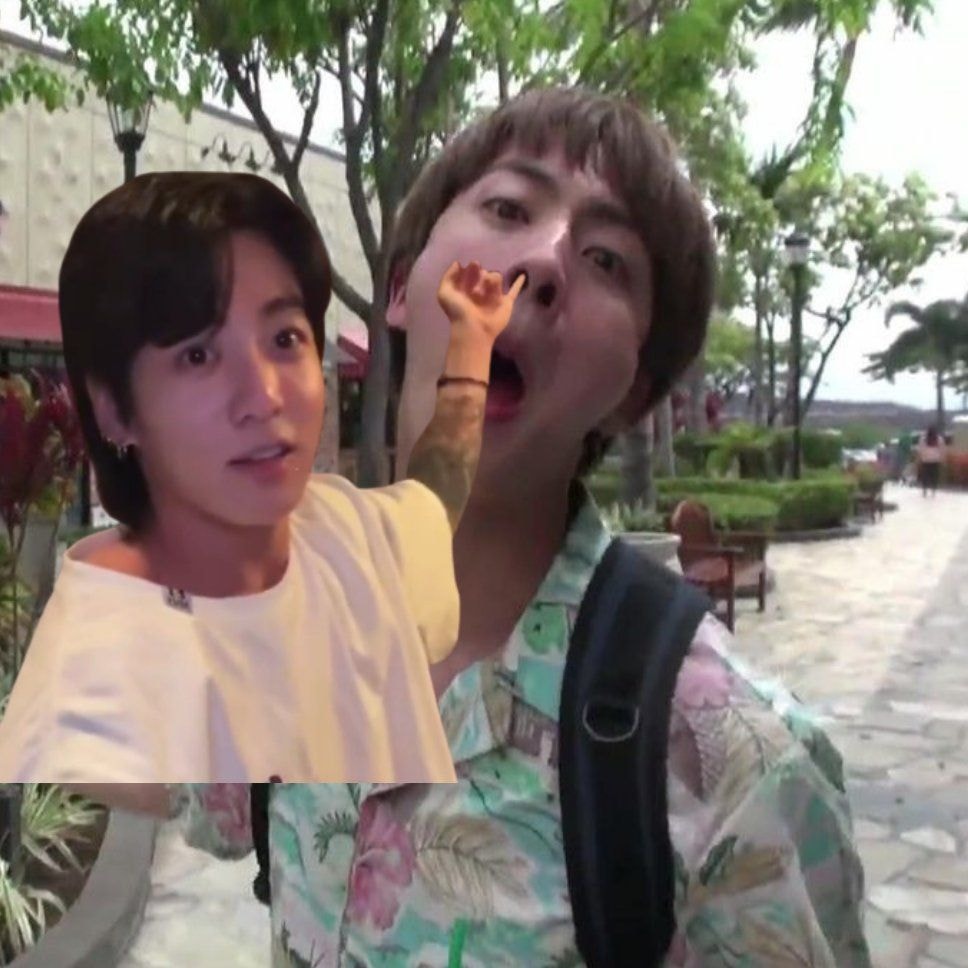 BTS Community Post - #To_jungkook#To_jin Le jin oppa : Hey stob it!!!!😂😂😂