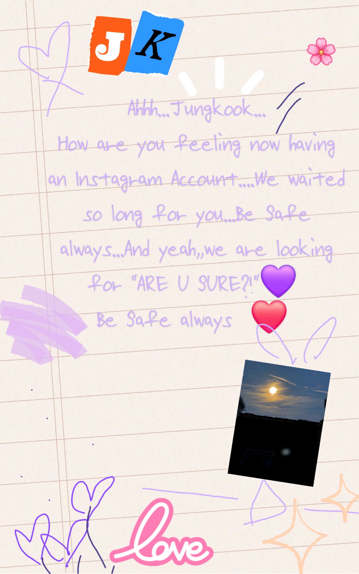 BTS Weverse Fan Letter