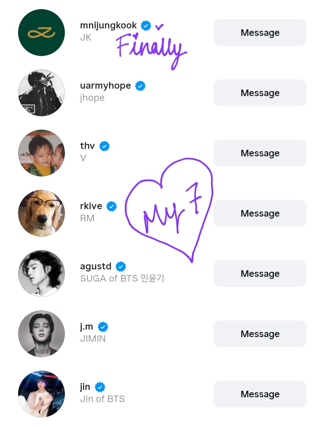 BTS Community Post - blue tick ️😭 go and follow him 💜 ️