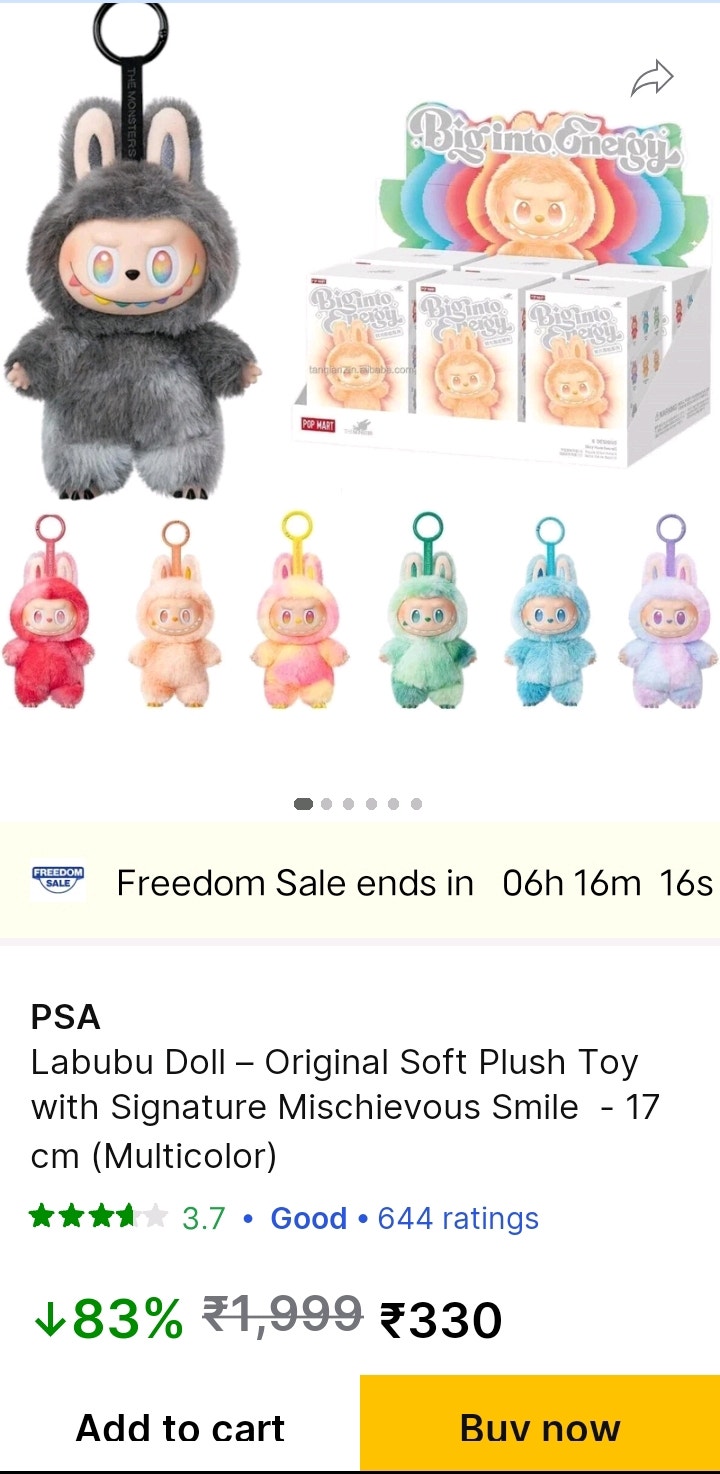 ENHYPEN Community Post - The LABUBU Here in Indian Shopping app is so ...
