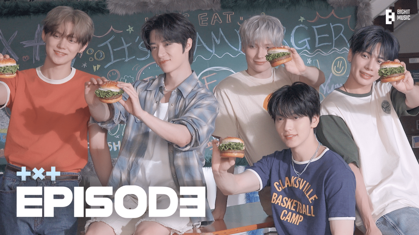 Weverse TOMORROW X TOGETHER Media - TXT '롯데리아' Ads Shoot Sketch ...
