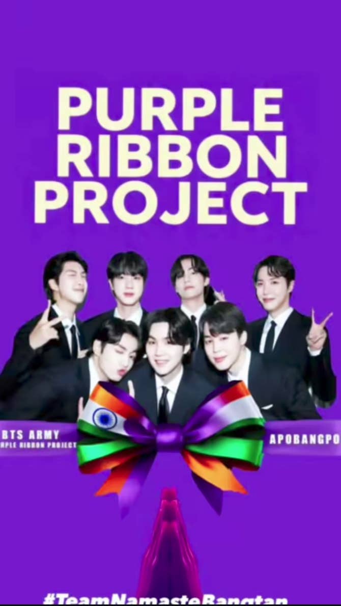 BTS Community Post - Purple Ribbon Project Message 💜 Hello ARMYS! As we ...