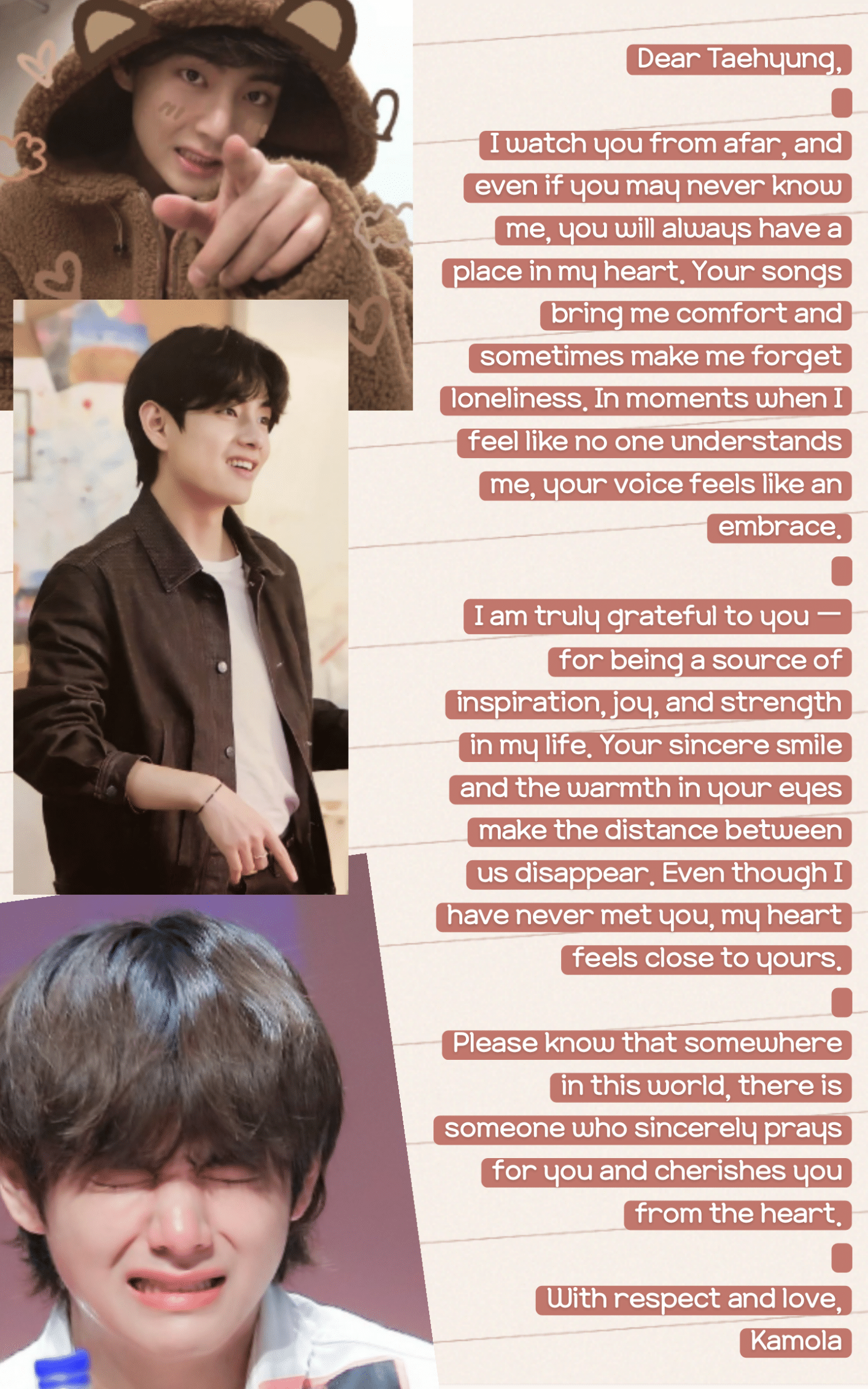 BTS Weverse Fan Letter