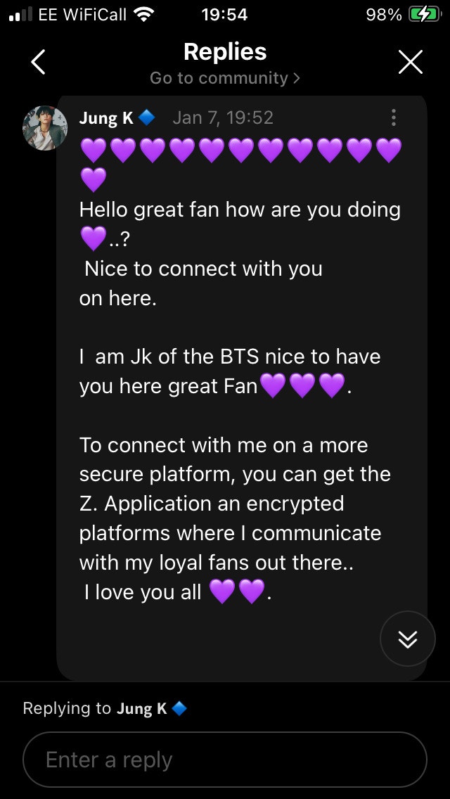BTS Community Post - Imposter Alert ‼️Oh look how sweet lol. A lovely ...
