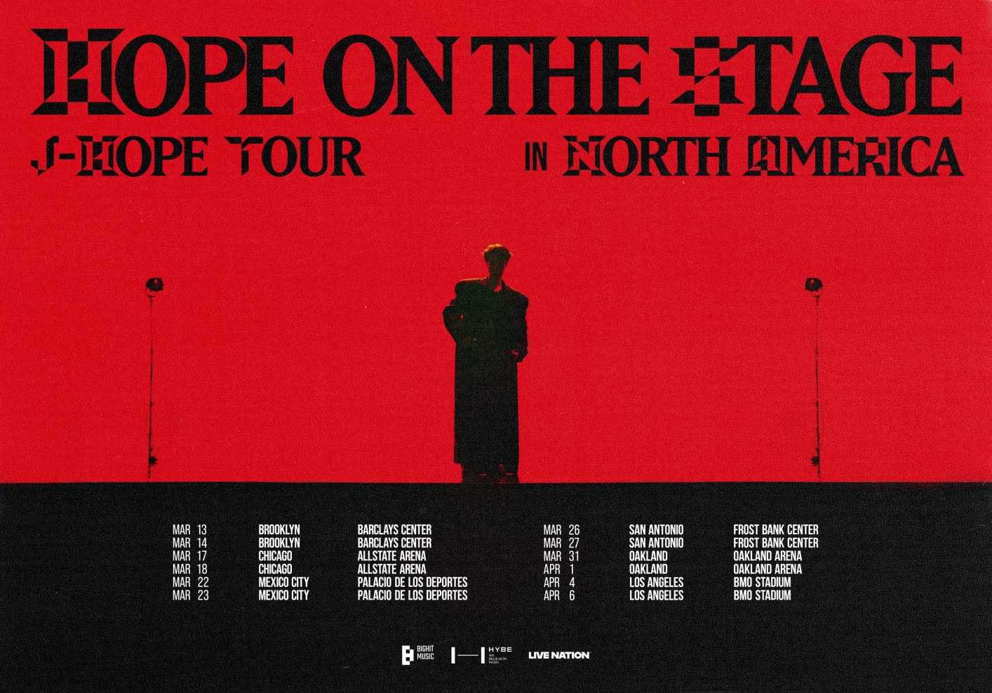BTS Community Post - J-Hope Tour 'HOPE ON THE STAGE' in NORTH AMERICA ...