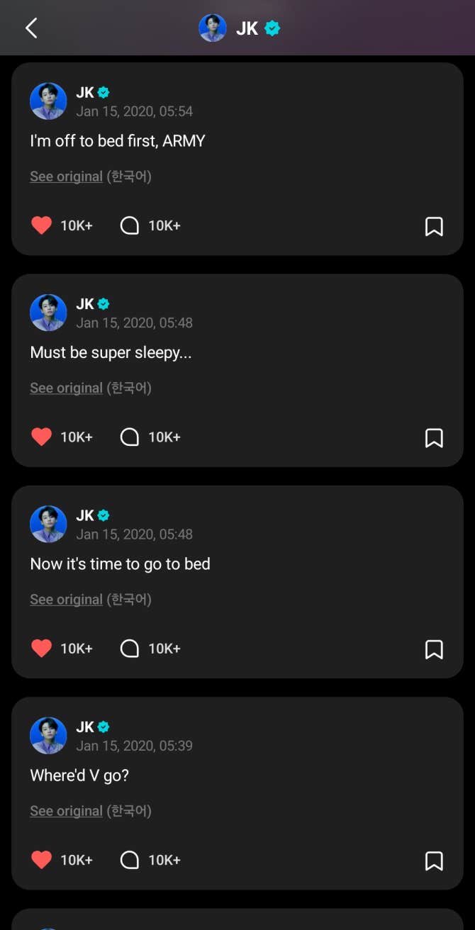 BTS Community Post - 200115 Jungkook post on weverse