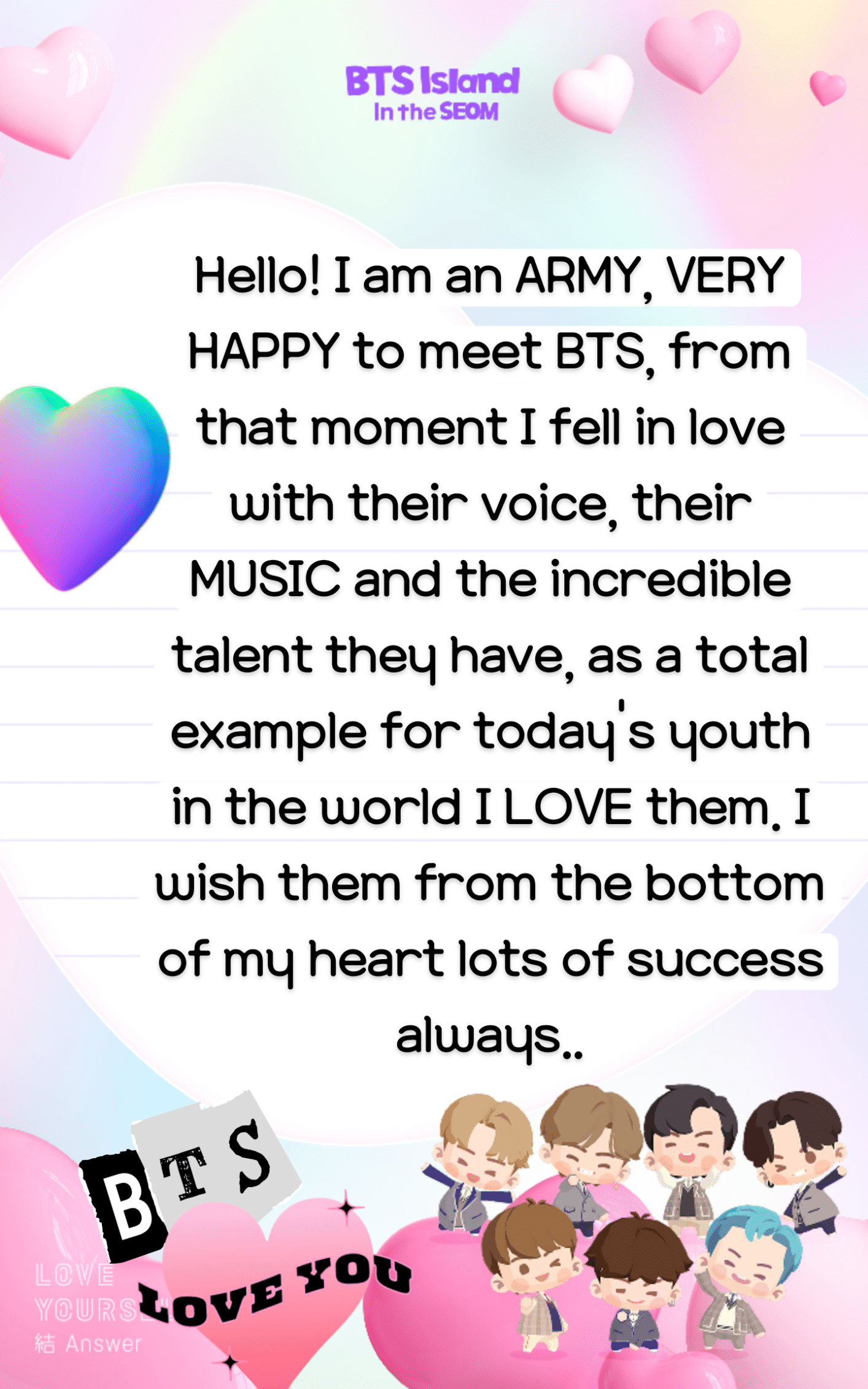 BTS Weverse Fan Letter
