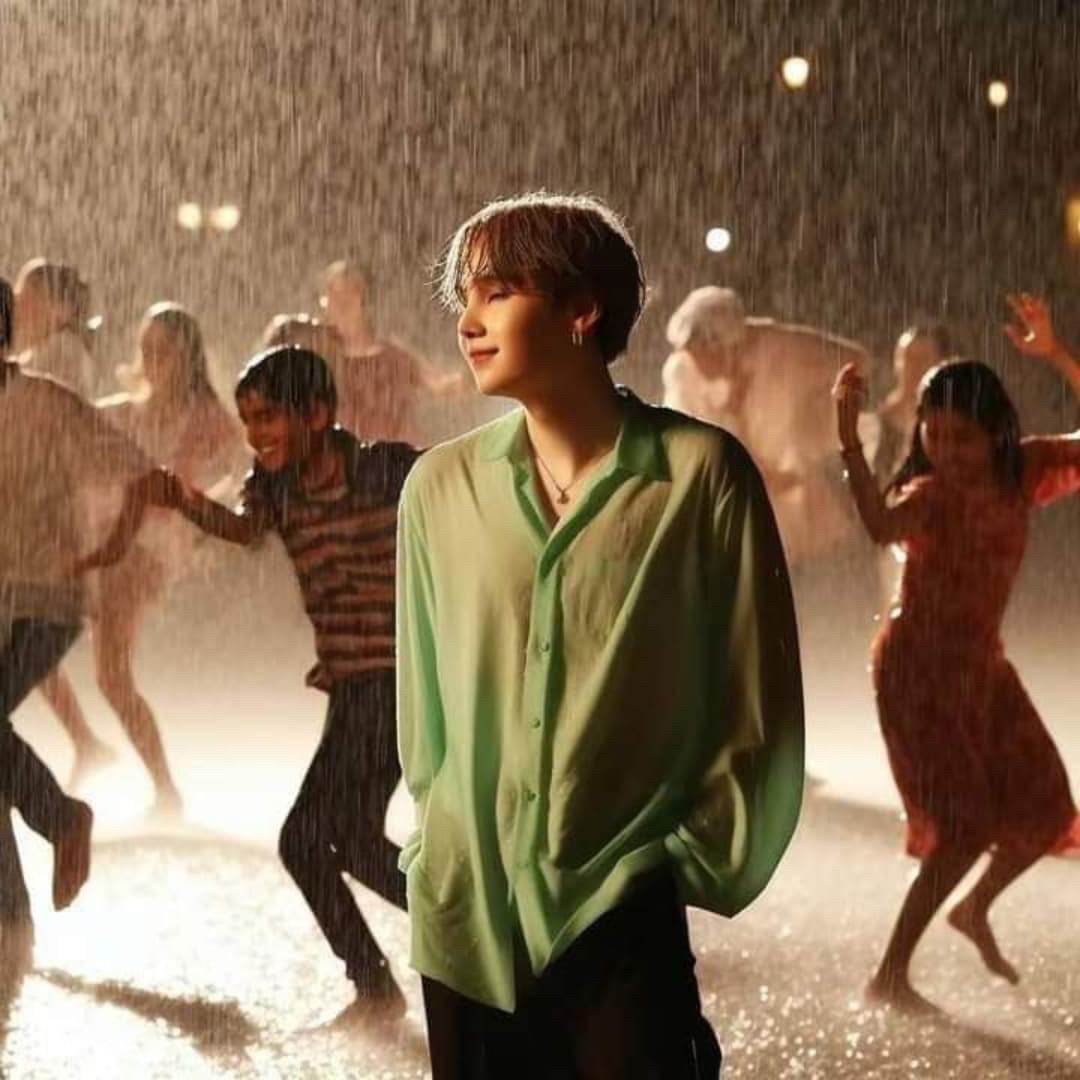 BTS Community Post - It’s raining over here. Who is up to dance under ...