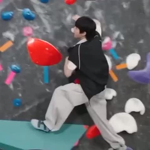 BTS Community Post - This is a magic climbing wall, you can go up...it ...