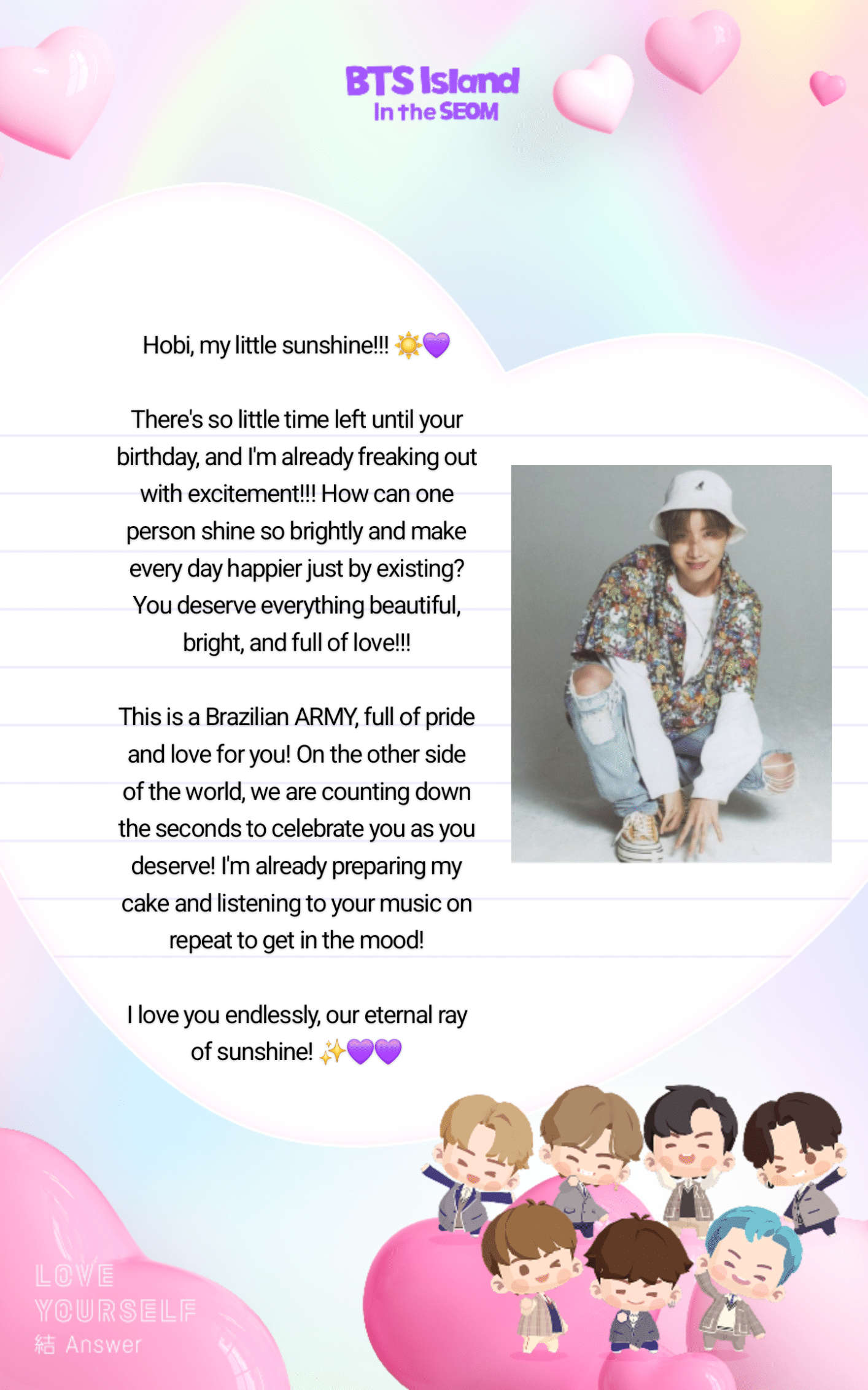 BTS Weverse Fan Letter