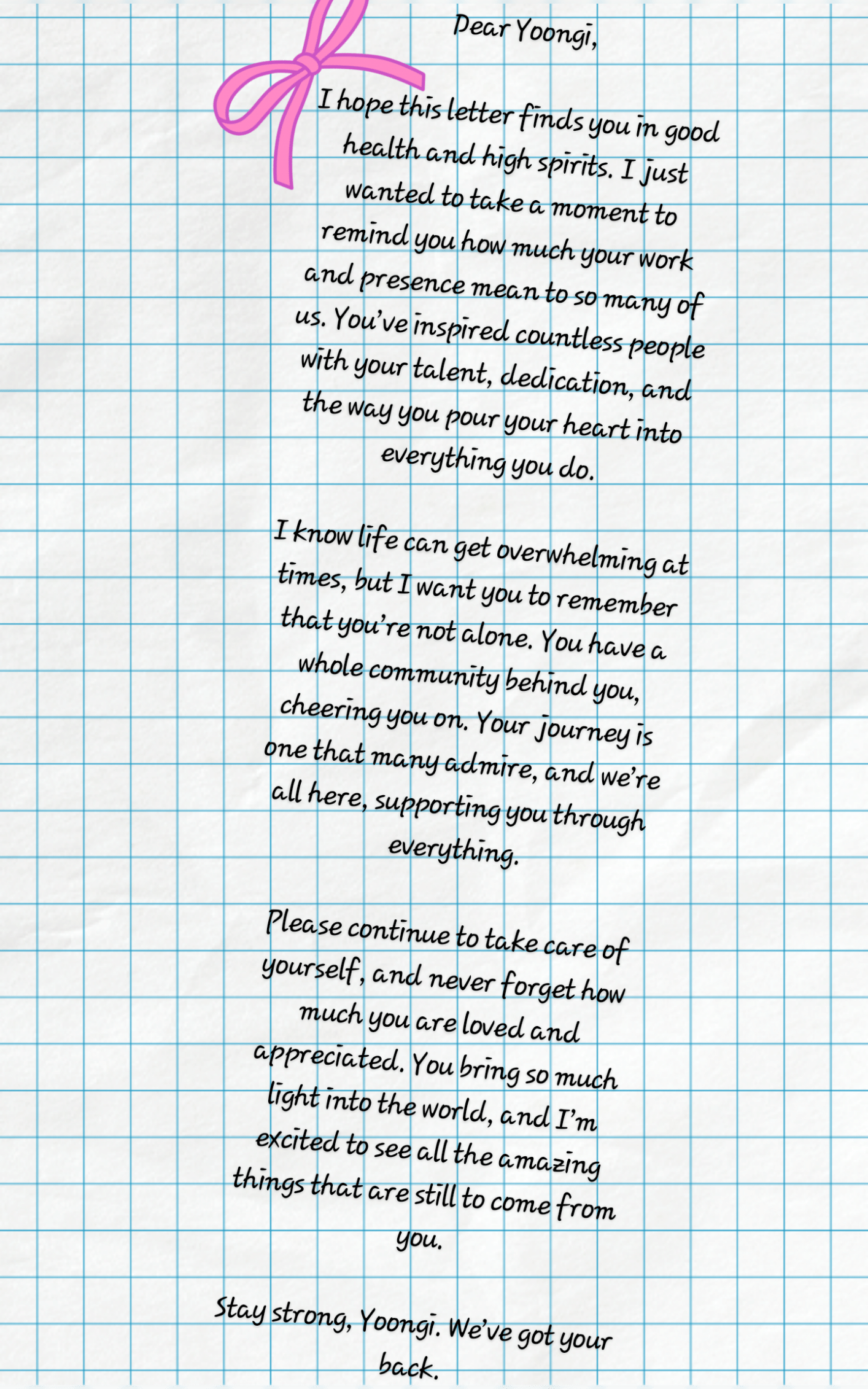 BTS Weverse Fan Letter