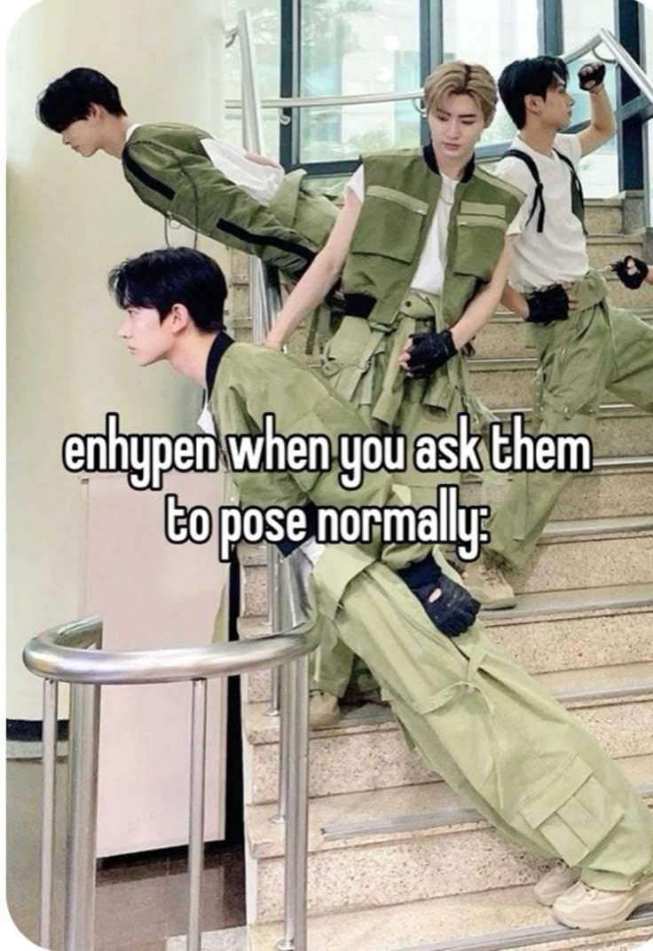 ENHYPEN Community Post - freestyle pose by Enhypen members ️ ️😎😎