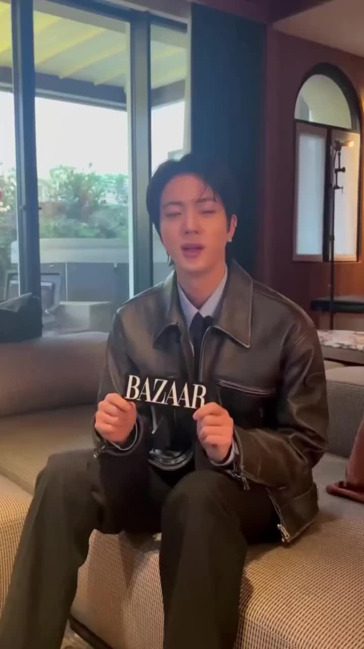 BTS Community Post - #Dear_Jin_from_ARMY #To_Jin JIN on BAZAAR ️💚💙 JIN AT MILAN FASHION WEEK # ...