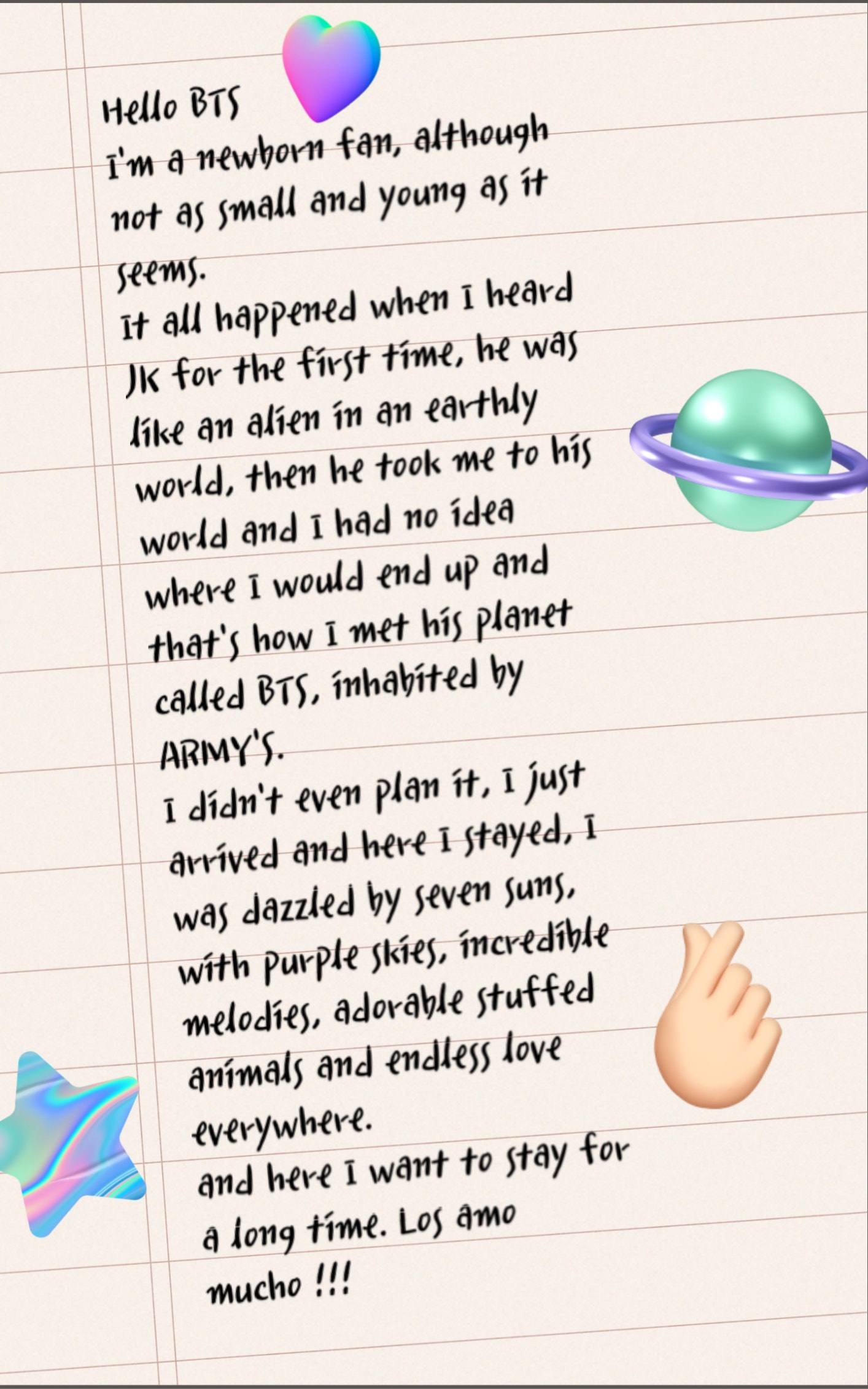 BTS Weverse Fan Letter
