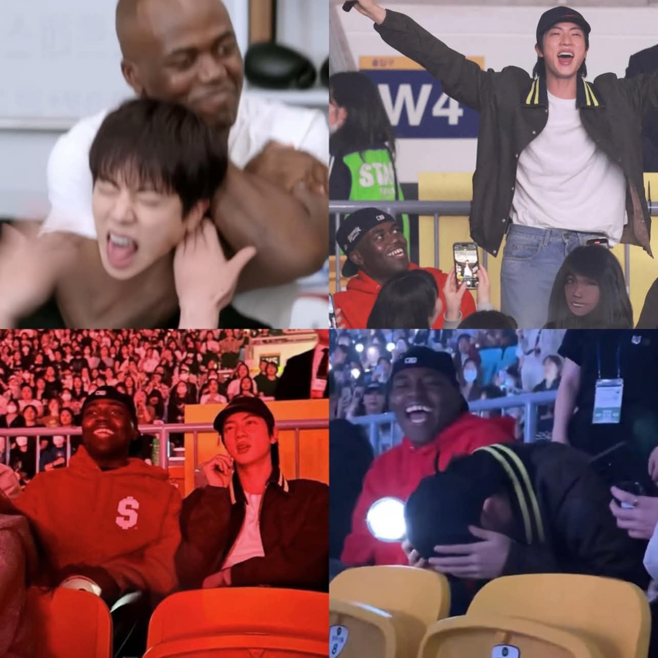 BTS Community Post - I'm happy seeing our Jin watch the con with ...