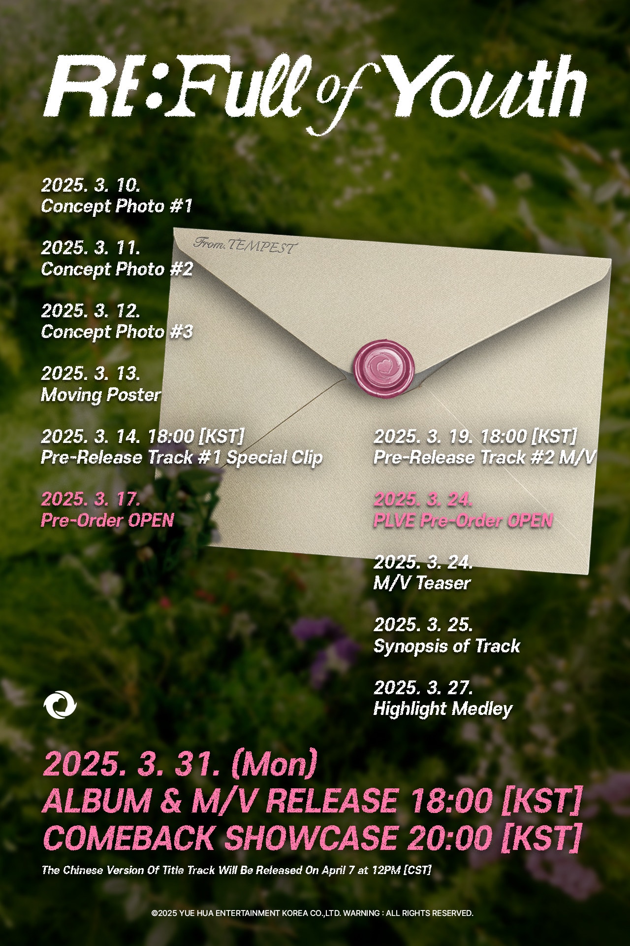 Weverse TEMPEST Image - 6TH MINI ALBUM PROMOTION SCHEDULER