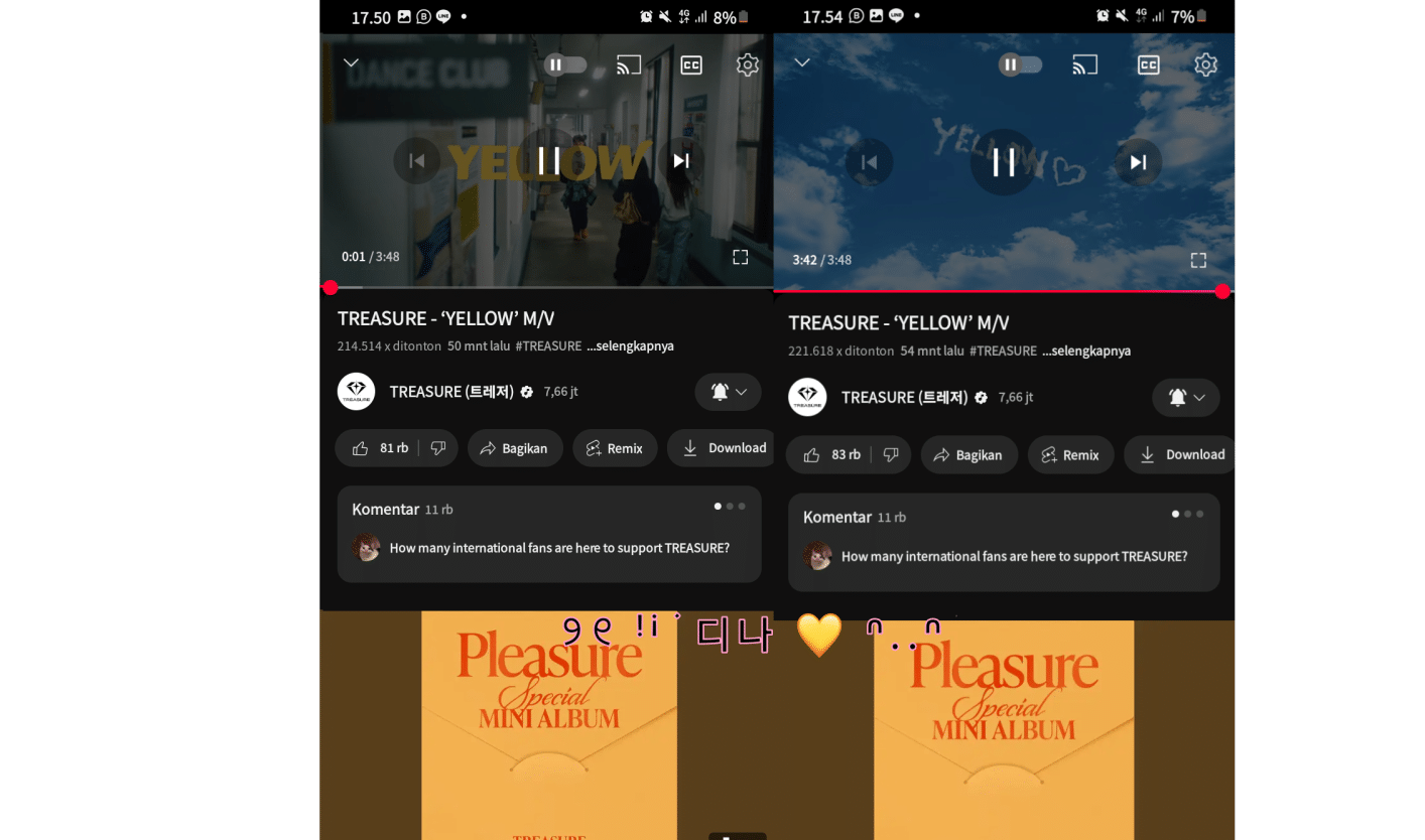 TREASURE Community Post - luv yellow💛 (3) #୨୧ꜝꜞ디나streaming #TREASURE ...