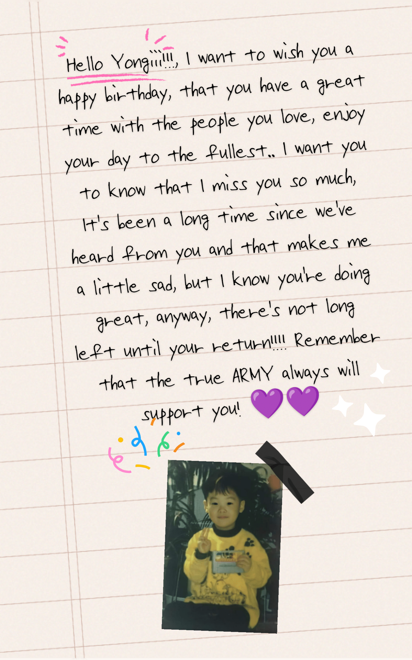 BTS Weverse Fan Letter