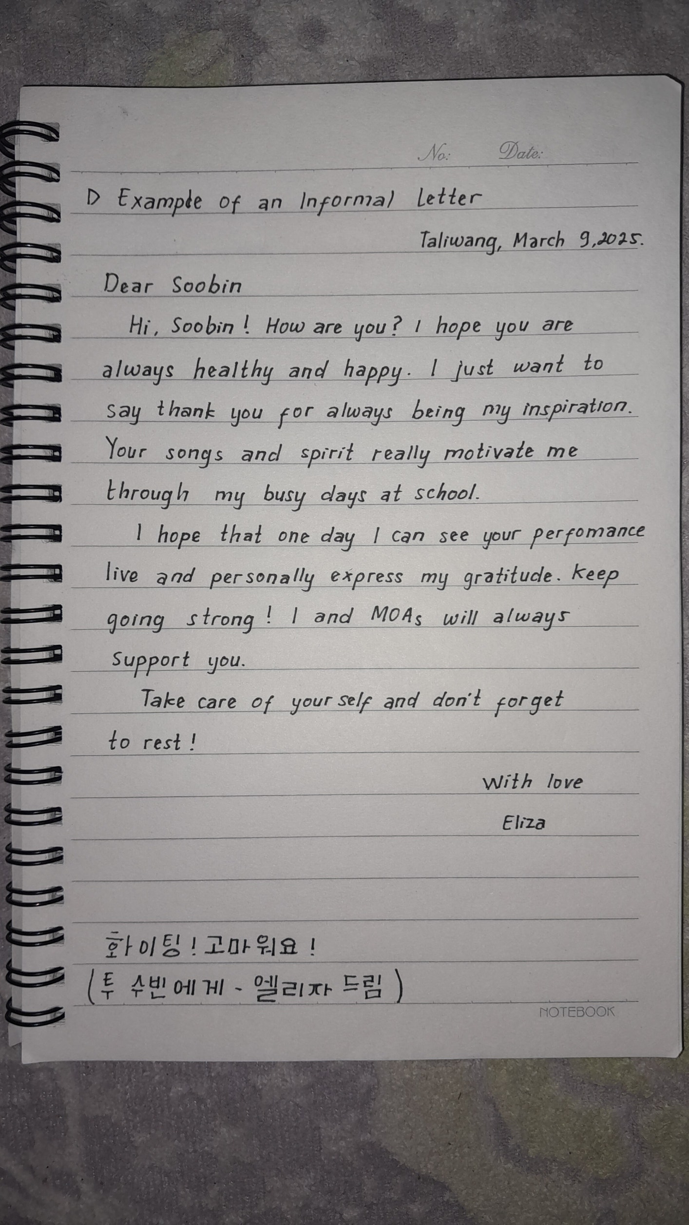 TOMORROW X TOGETHER Community Post - ketika moa disuruh tulis contoh ...