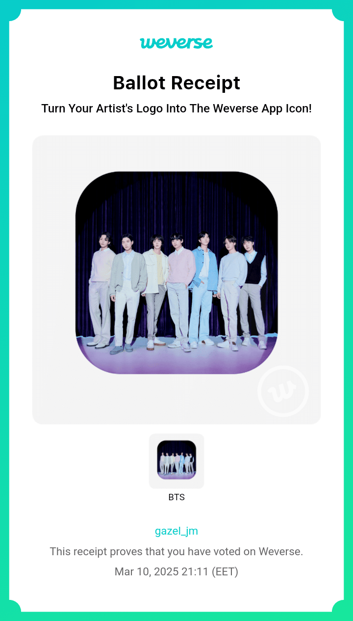 BTS Community Post - Hi ARMY's did you vote for BTS 🥰?? If you did'n vote , vote now 🙏 love you 💜🫂