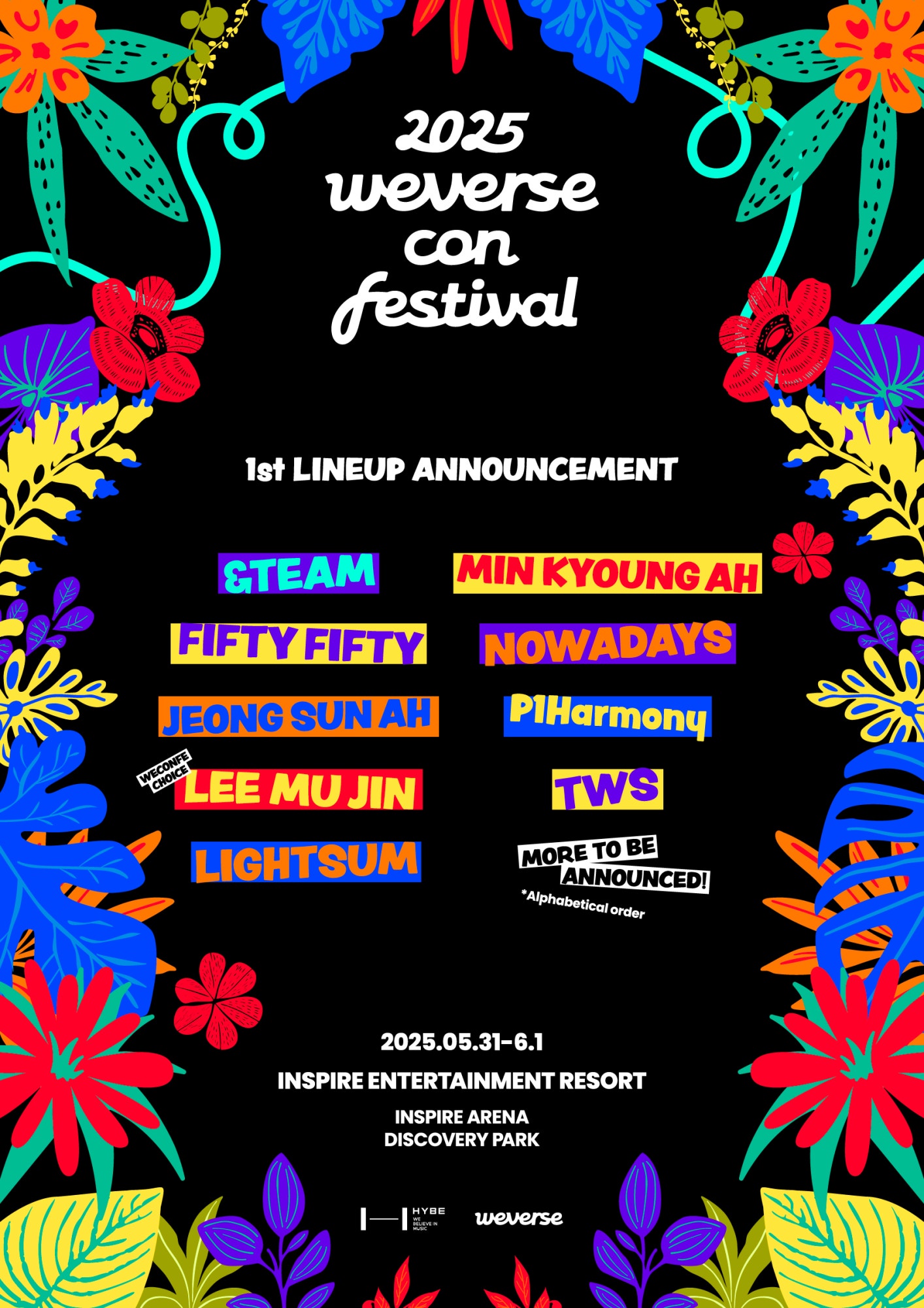 Weverse zone Community Post - 2025 Weverse Con Festival : 1차 라인업 개별 포스터 ...