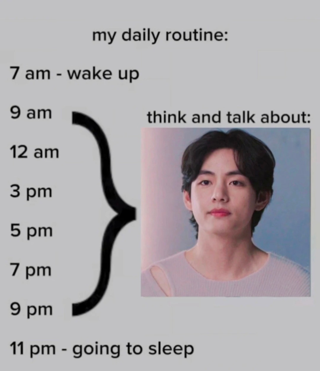 BTS Community Post - Daily routine start with him and ends with him