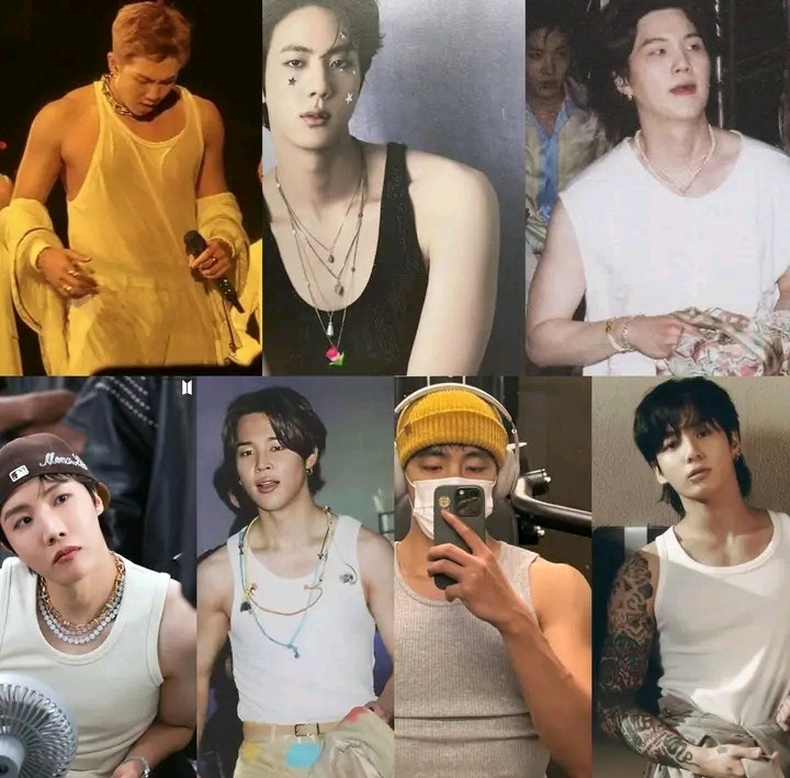 BTS Community Post - BTS in tank top...🥵🫠