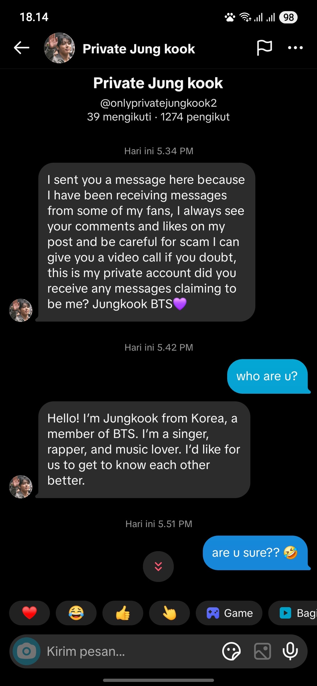 BTS Community Post - it is faker right? unbelieve😄🙏🏻