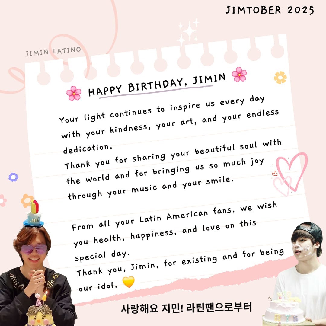 BTS Community Post - Dear Jimin, 💛 Fans from all over Latin America ...