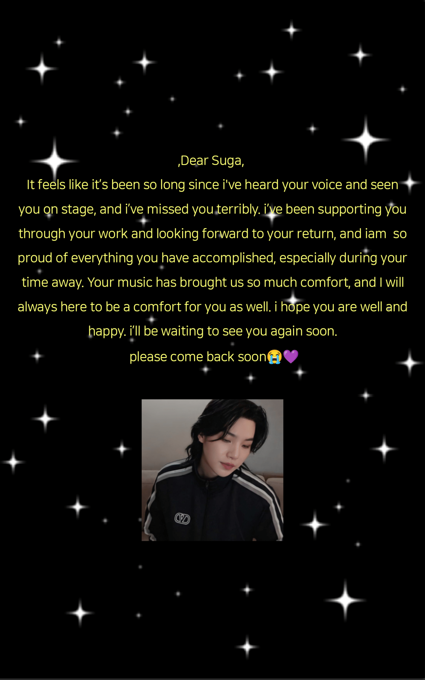 BTS Weverse Fan Letter