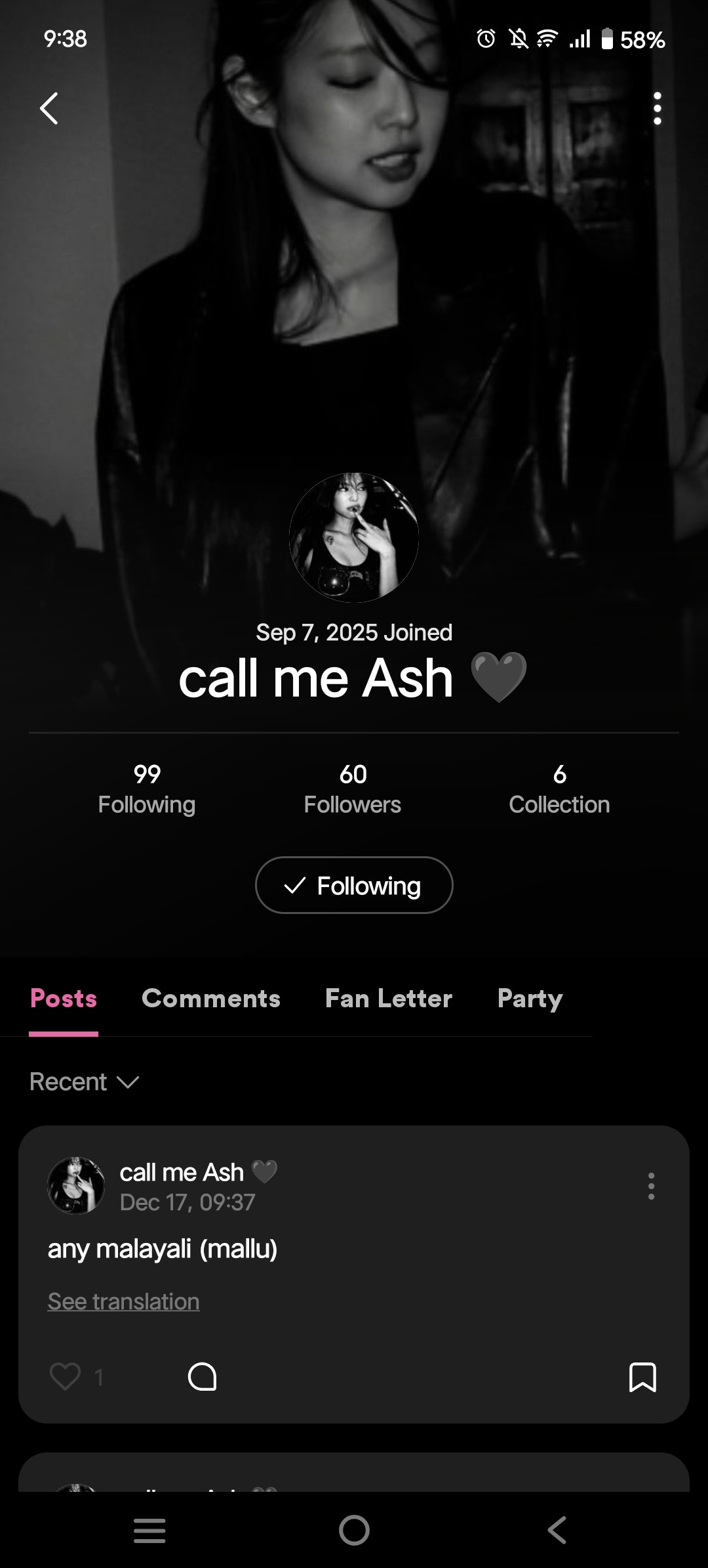 BLACKPINK Community Post - my new follower call me Ash 🖤