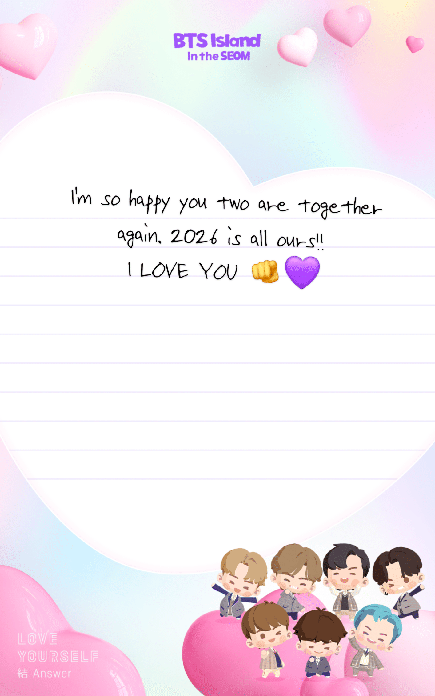 BTS Weverse Fan Letter