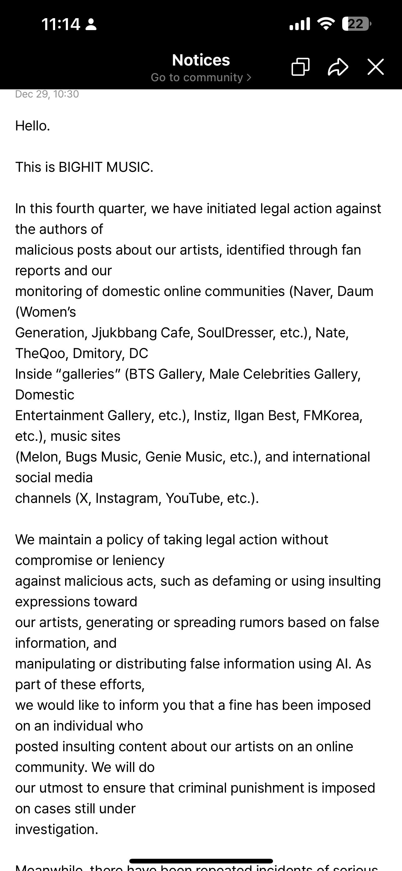 BTS Community Post - woow GOOD JOB BIGHIT