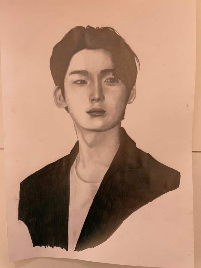 ENHYPEN Community Post - I have just finished this Sunoo drawing ...
