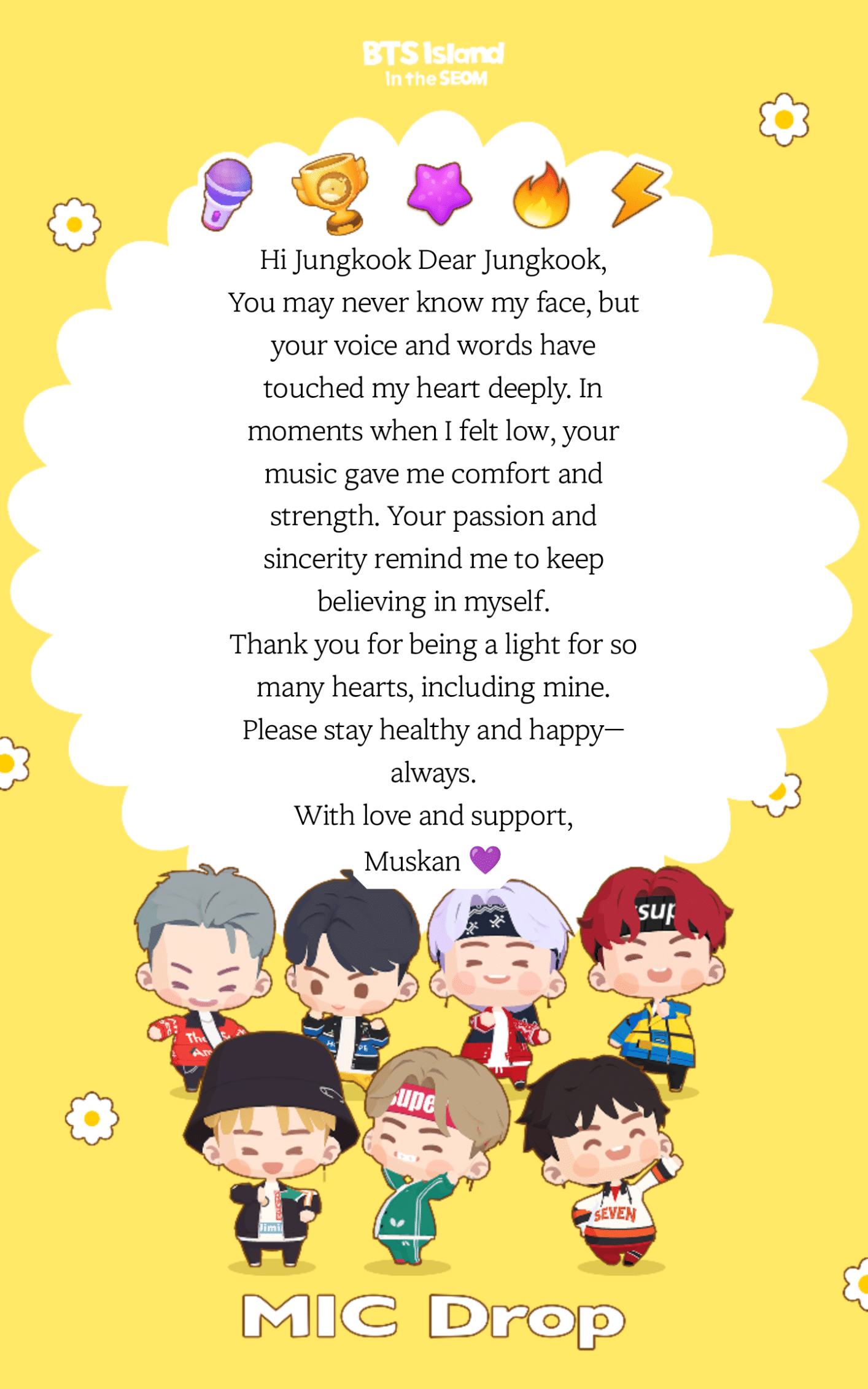 BTS Weverse Fan Letter