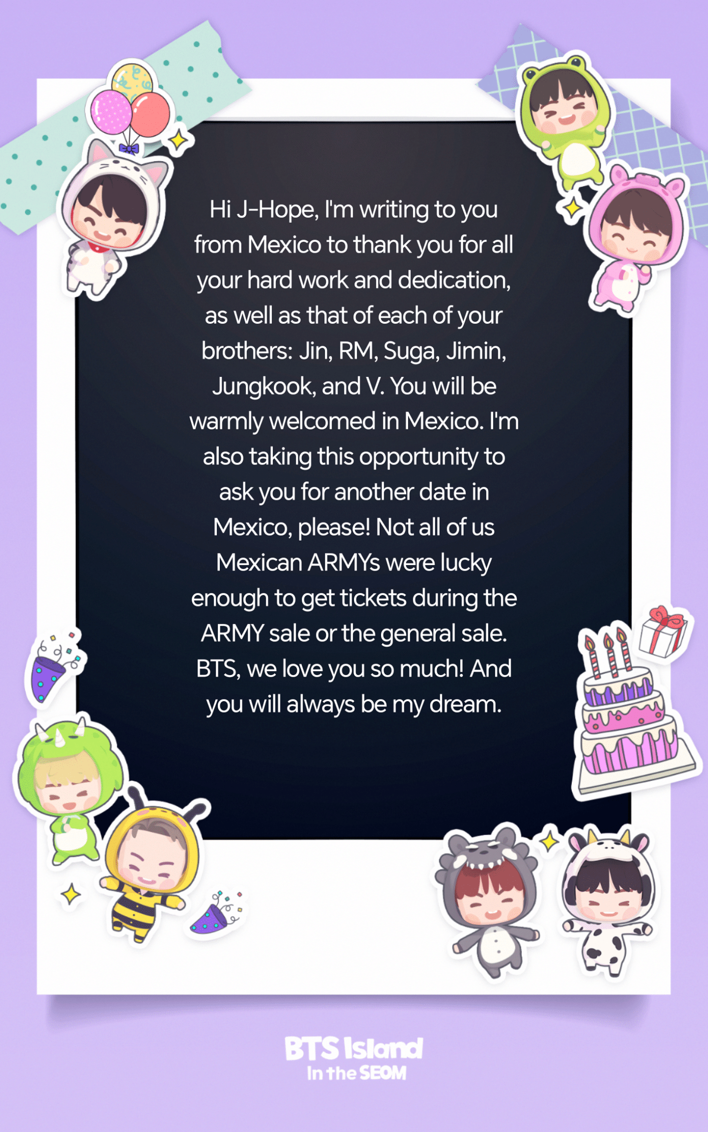 BTS Weverse Fan Letter